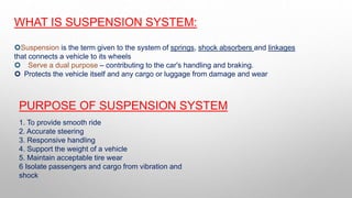 Suspension system in automotive engineering | PPTX