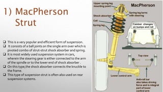 Suspension system in automotive engineering | PPTX