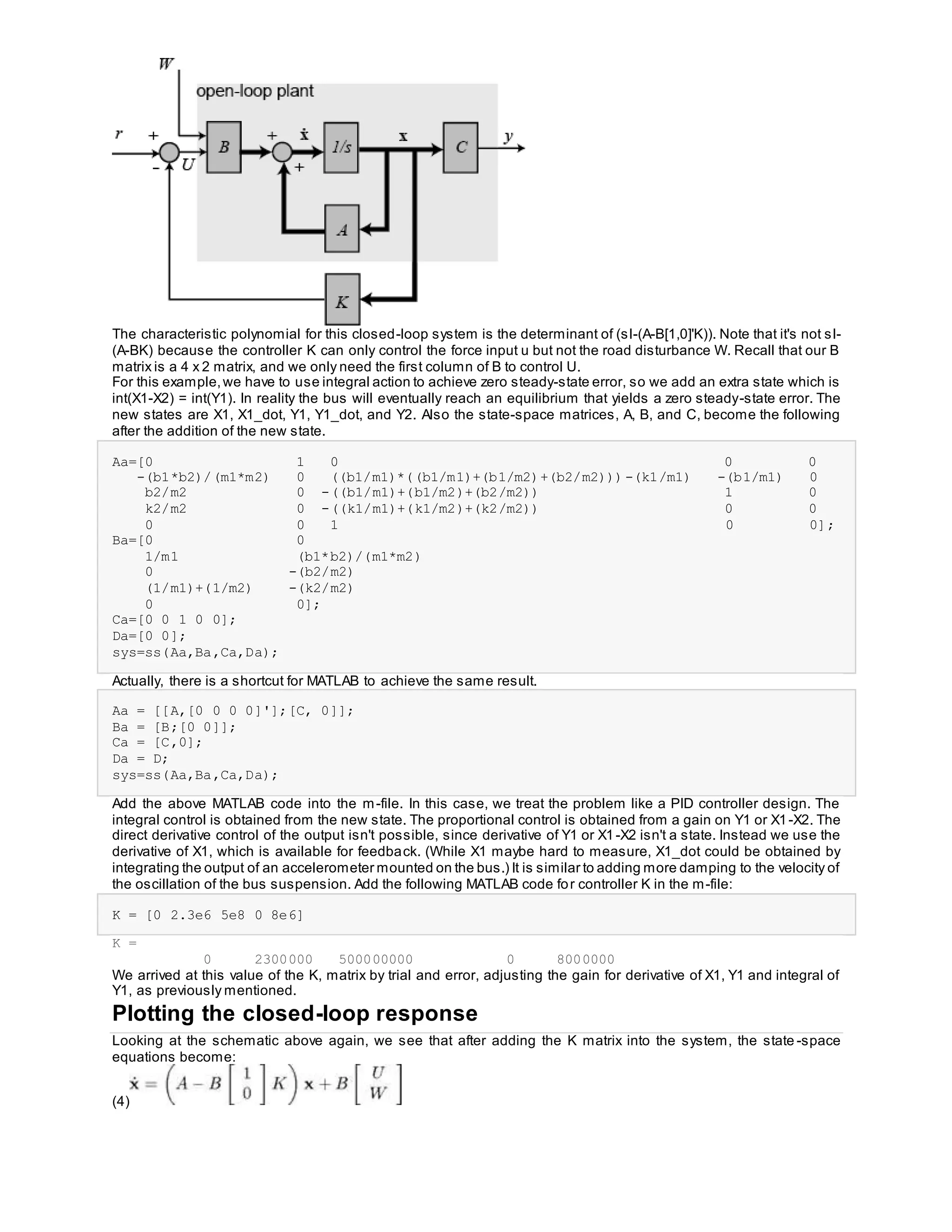 Suspension system modeling buss | DOCX