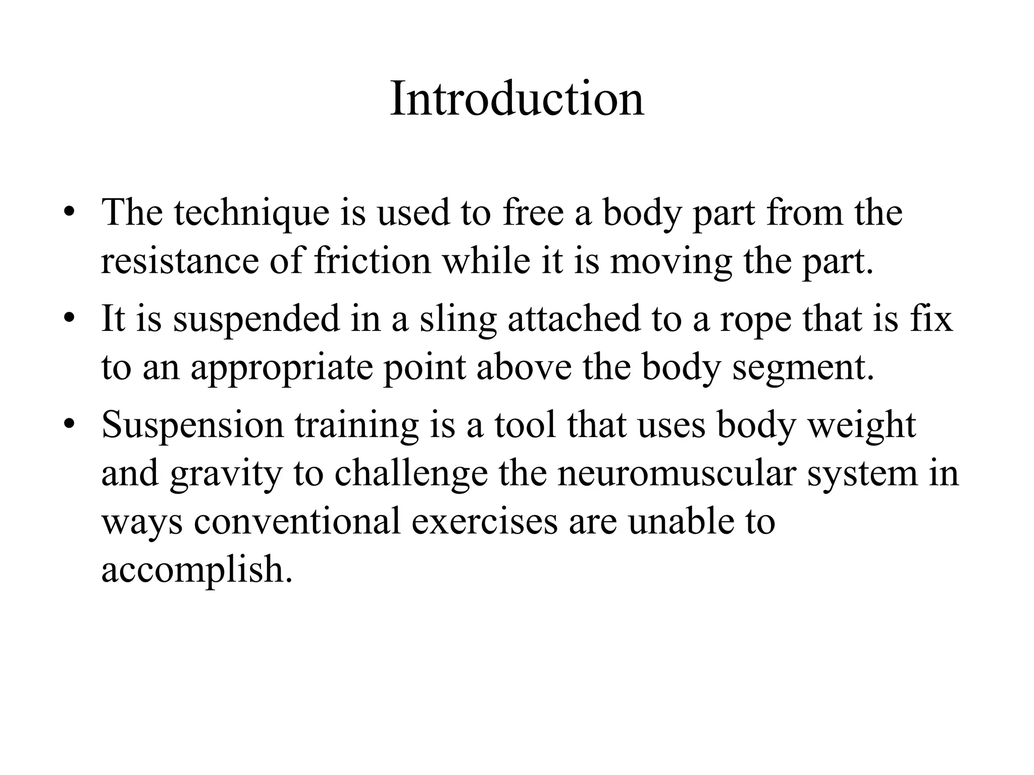 suspension therapy.pptx | Physical Therapy | Wellness