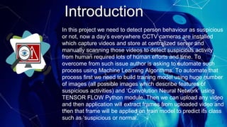 Suspicious Activity Detection | PPTX