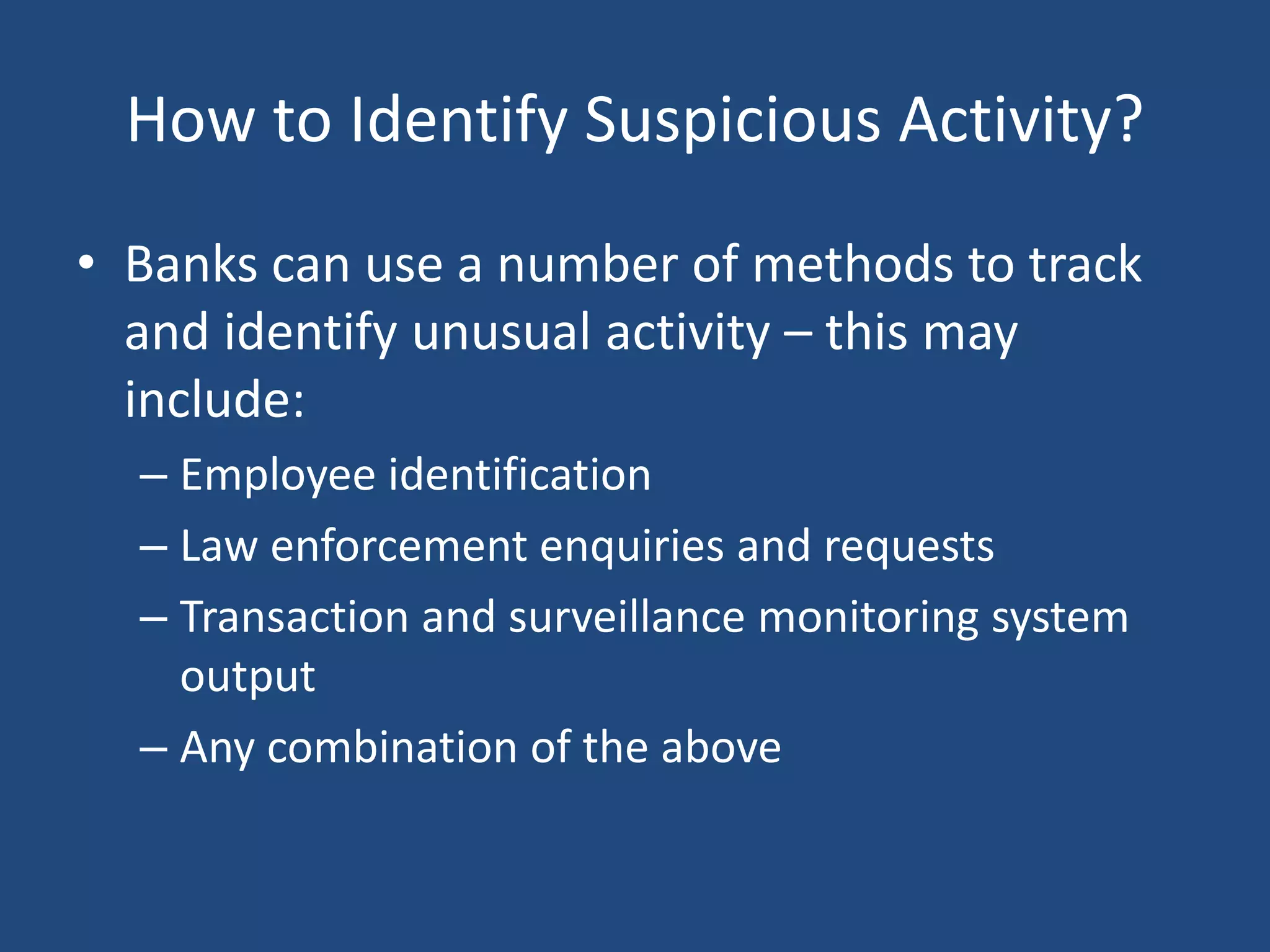 Understanding Its Suspicious Activity Reporting (SAR) Requirement | PPTX