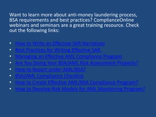 Understanding Its Suspicious Activity Reporting (SAR) Requirement | PPT