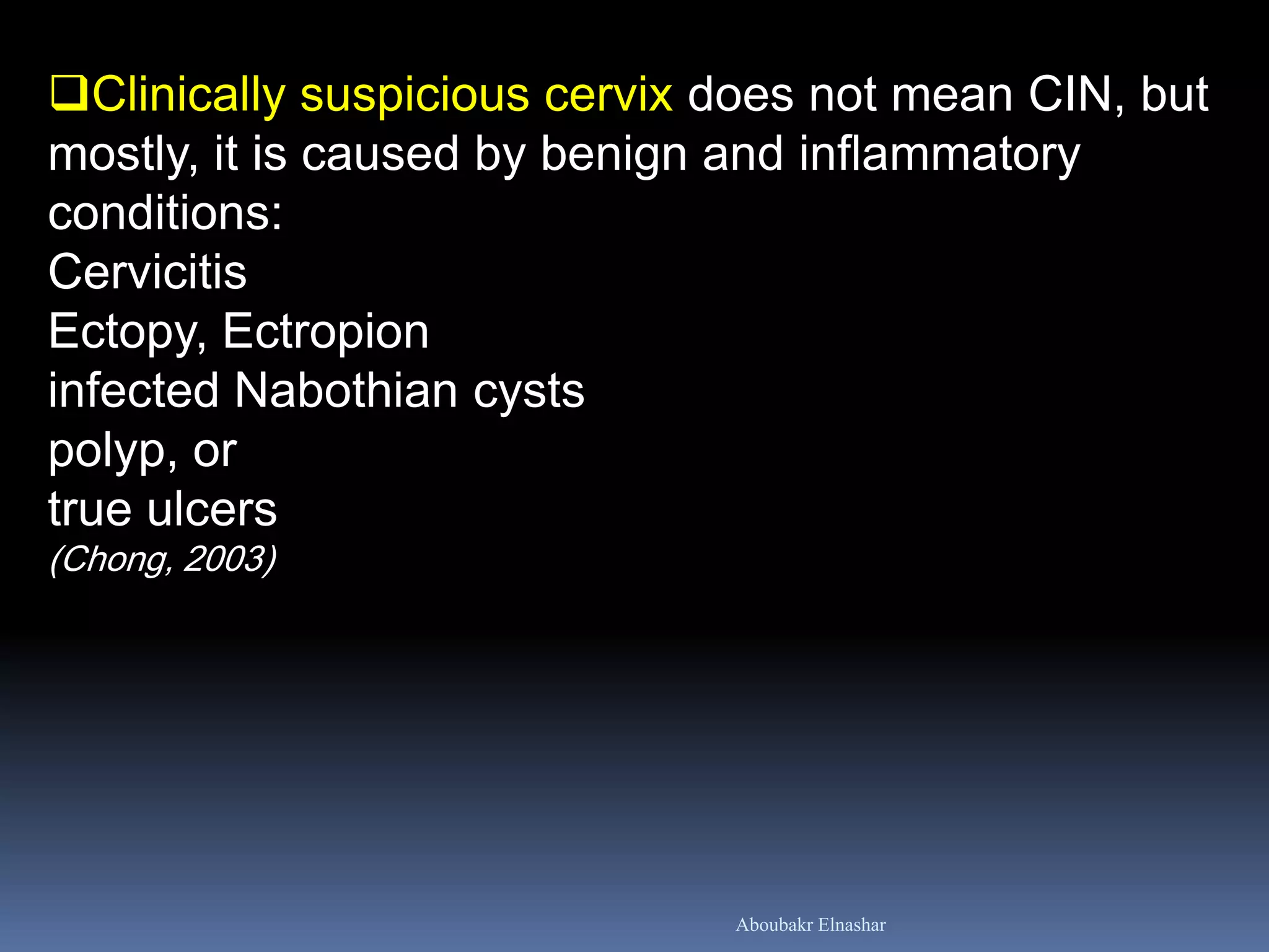 Clinically Suspicious cervix | PDF