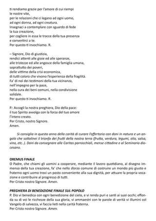 Sussidio giornata ringraziamento_2013 | PDF