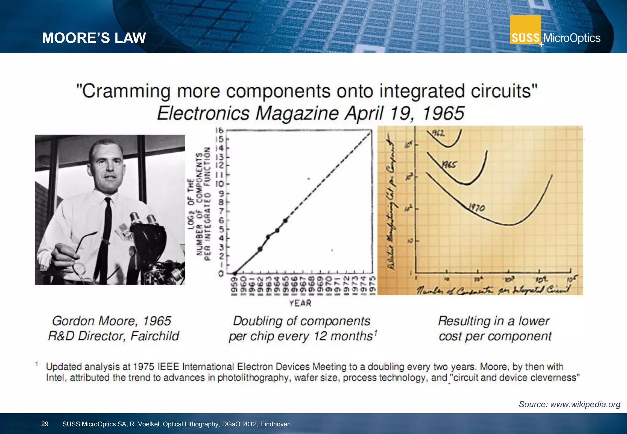 Optical Lithography, Key Enabling Technology for our Modern World | PDF