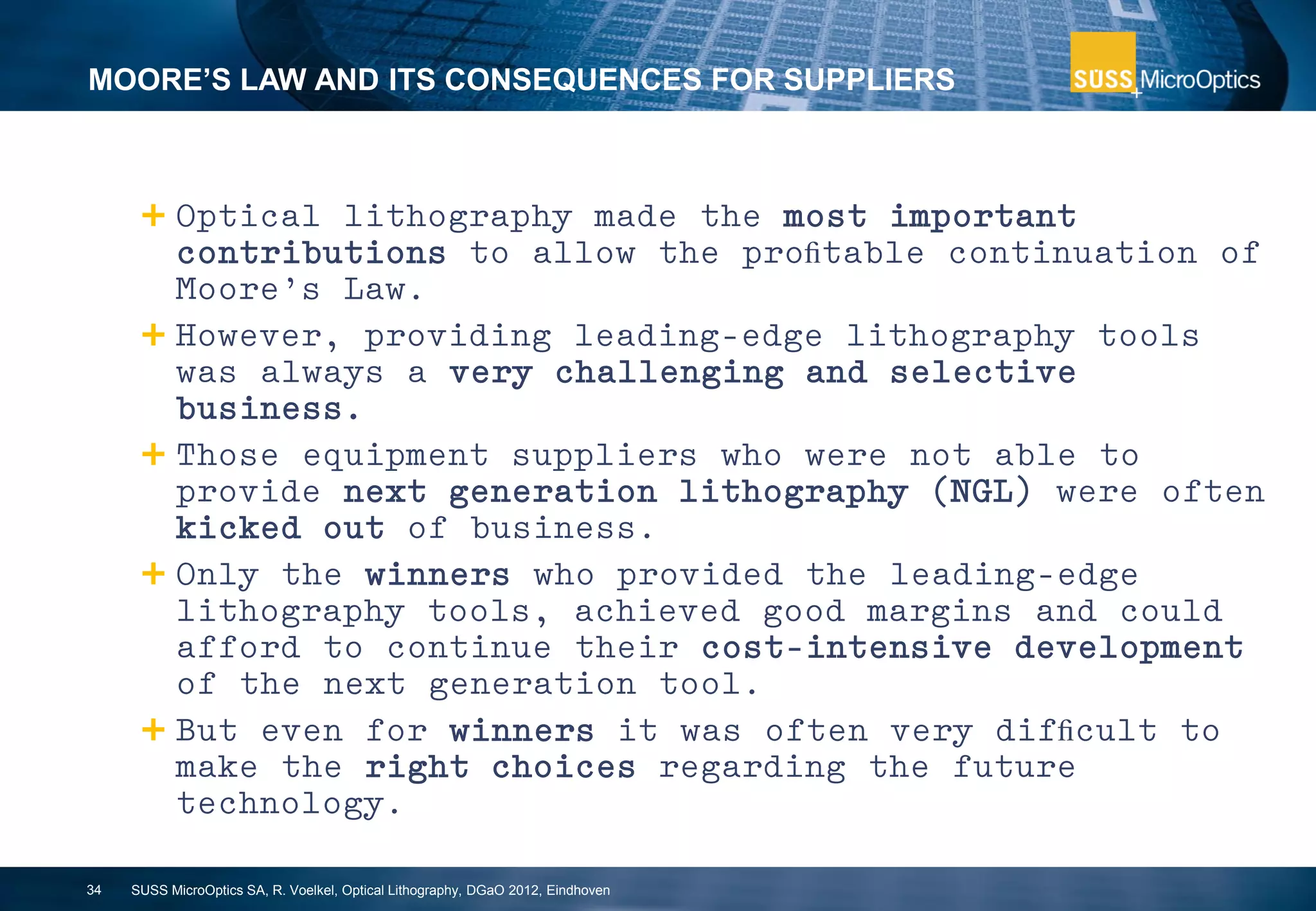 Optical Lithography, Key Enabling Technology for our Modern World | PDF