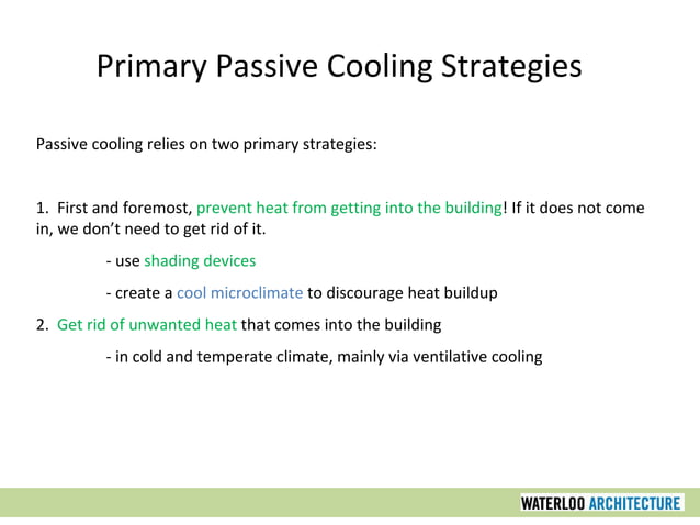 Sustainable Design Part Three: The Basic Principles of Passive Design | PPT