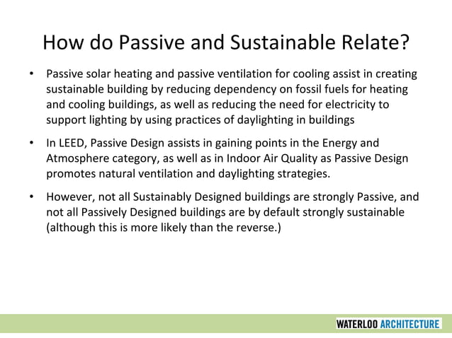 Sustainable Design Part Three: The Basic Principles of Passive Design | PPT