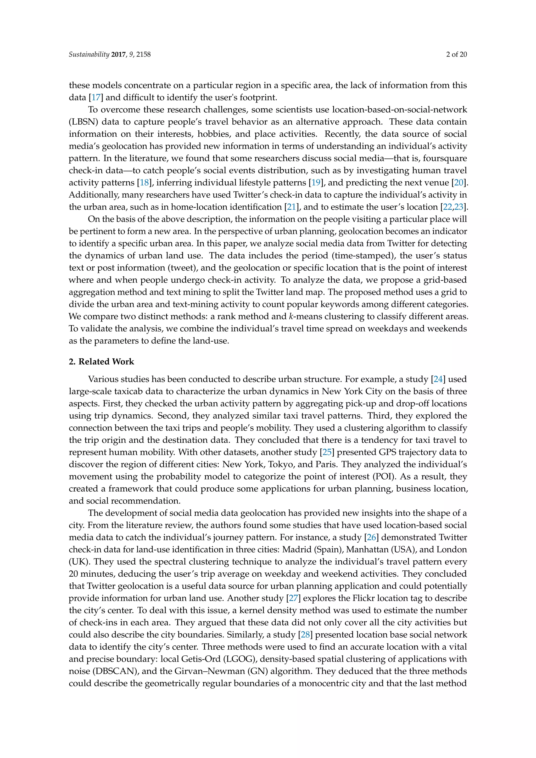 Dynamic Land-Use Map Based on Twitter Data | PDF