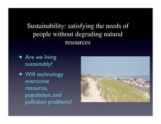 Sustainability & Environmental Problems | PPT