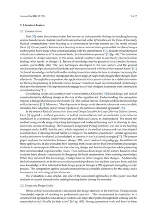 An Innovative Framework for Teaching/Learning Technical Courses in Architectural Education | PDF ...