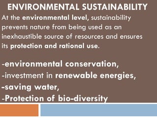 SUSTAINABILITY CONCEPT & COMPONENTS | PDF