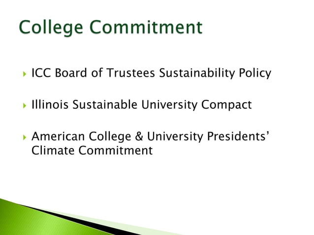 ICC - Commitment to Sustainability -- “Go Green” | PPTX