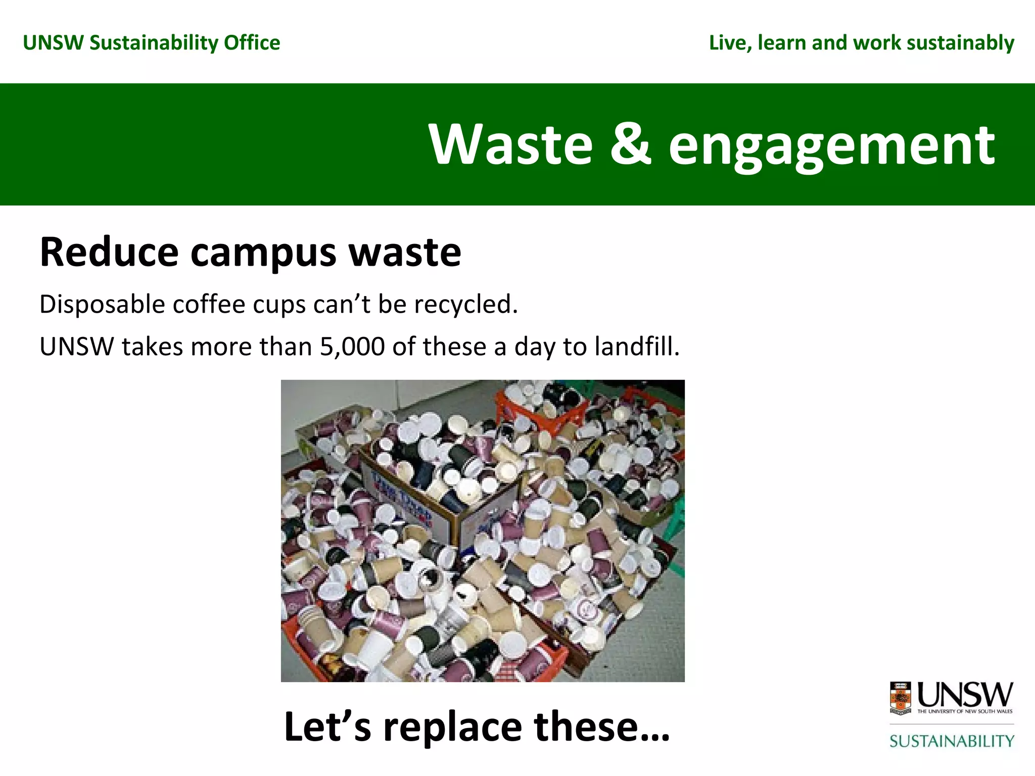 Sustainability at UNSW - November 2010 | PPT