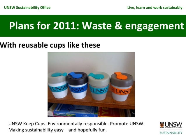 Sustainability at UNSW - November 2010 | PPT