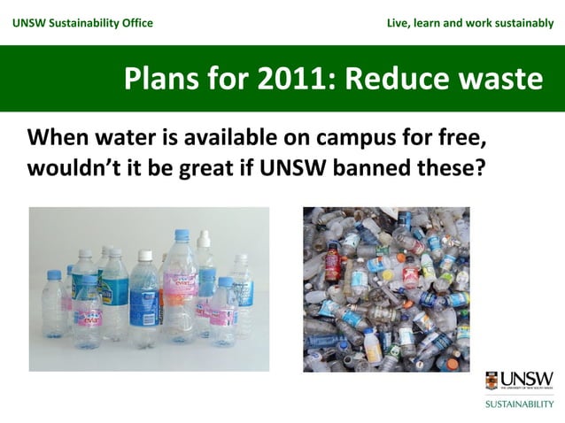 Sustainability at UNSW - November 2010 | PPT