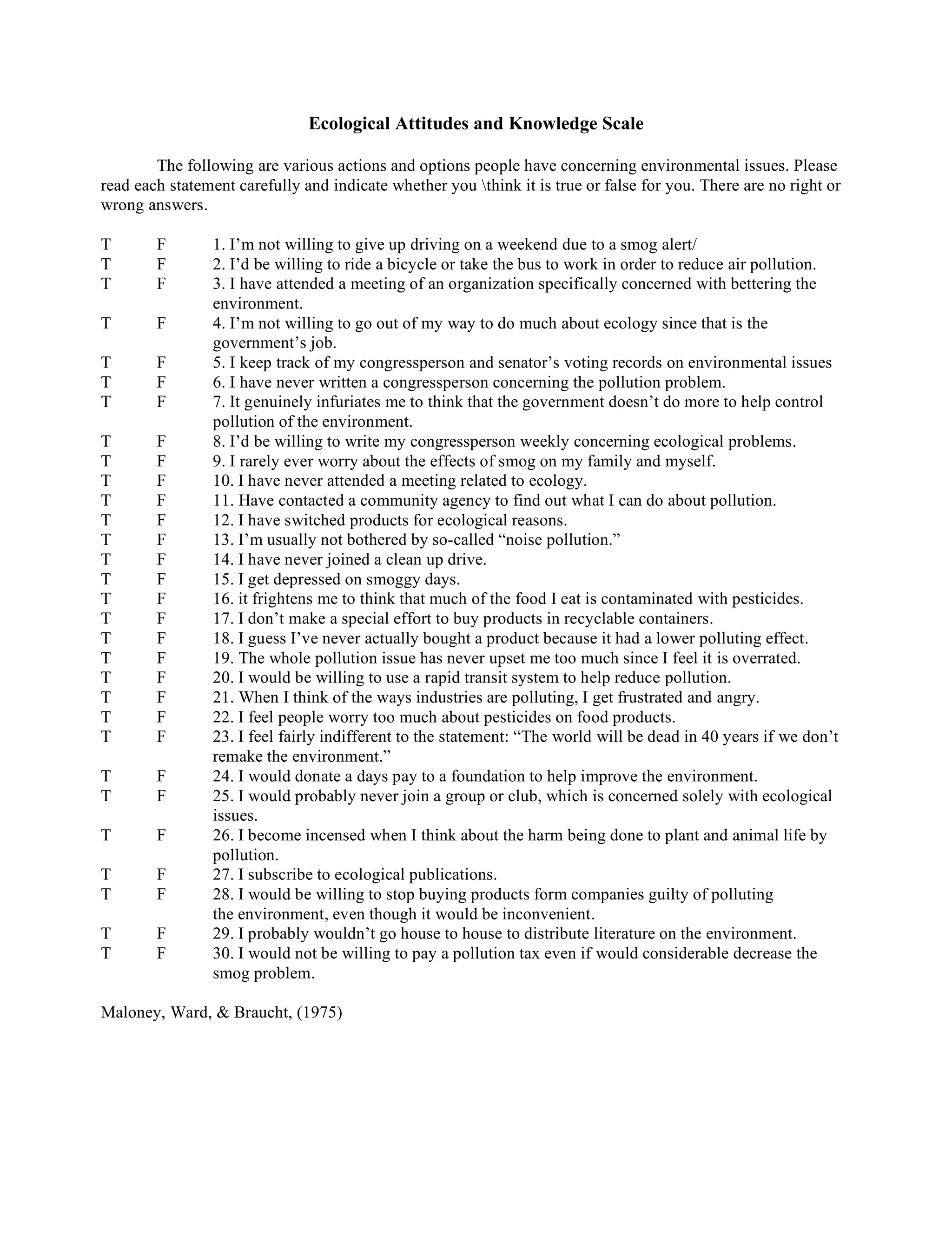 Sustainability ecological-attitudes-and-knowledge-scale | PDF