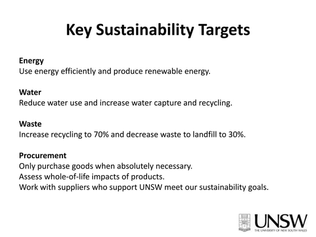 Sustainability and IT at UNSW | PPT