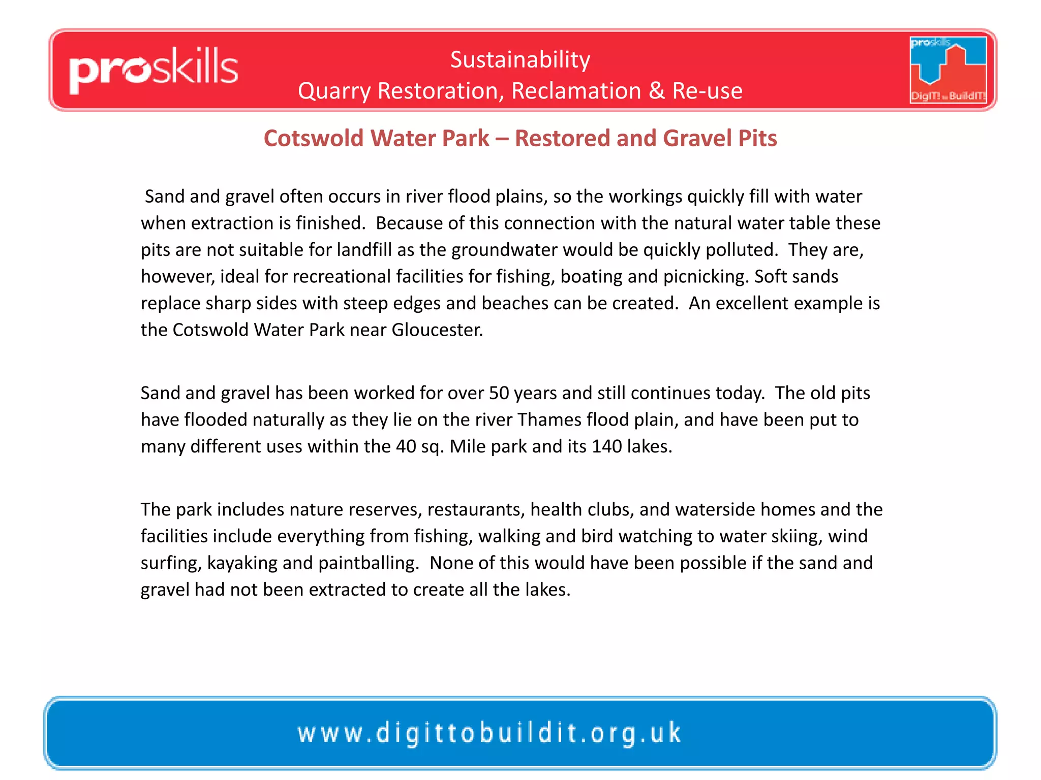 Quarry Restoration case studies | PDF