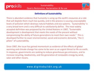 Quarry Restoration case studies | PDF