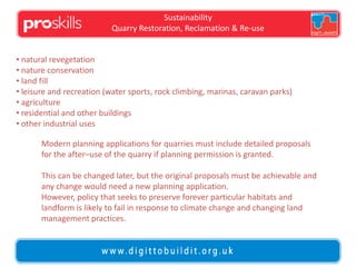 Quarry Restoration case studies | PDF