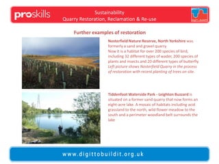 Quarry Restoration case studies | PDF