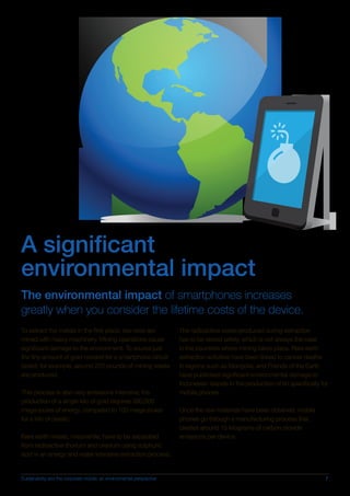 How we can reduce the impact of mobile phones on the environment. | PDF