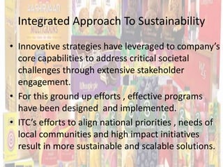Sustainability Report of ITC | PPTX