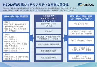 株式会社マネジメントソリューションズ サスティナビリティレポート | PPT