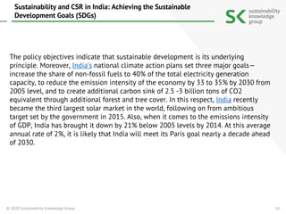 Sustainability and CSR in India: Achieving the Sustainable Development ...