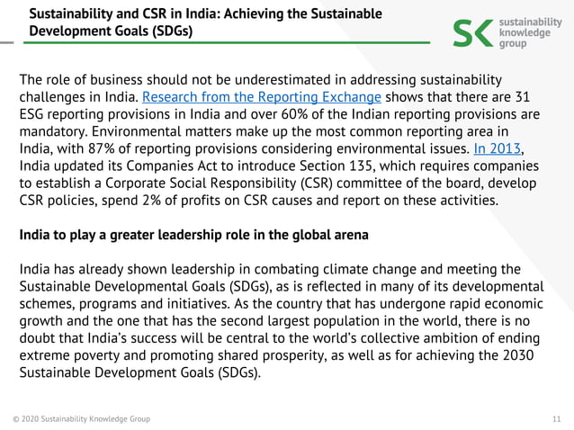 Sustainability and CSR in India: Achieving the Sustainable Development ...