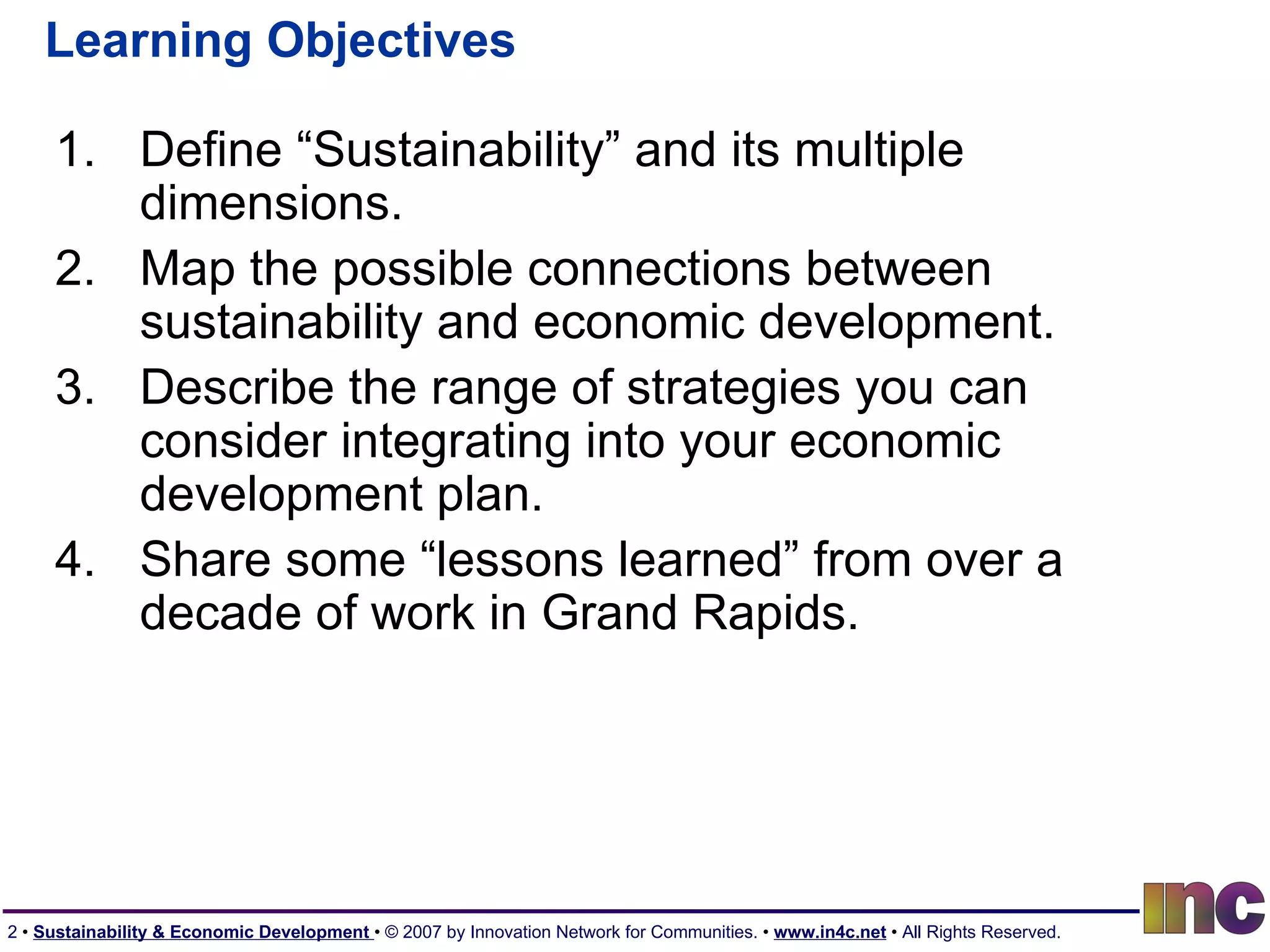 Sustainability And Economic Development | PPT
