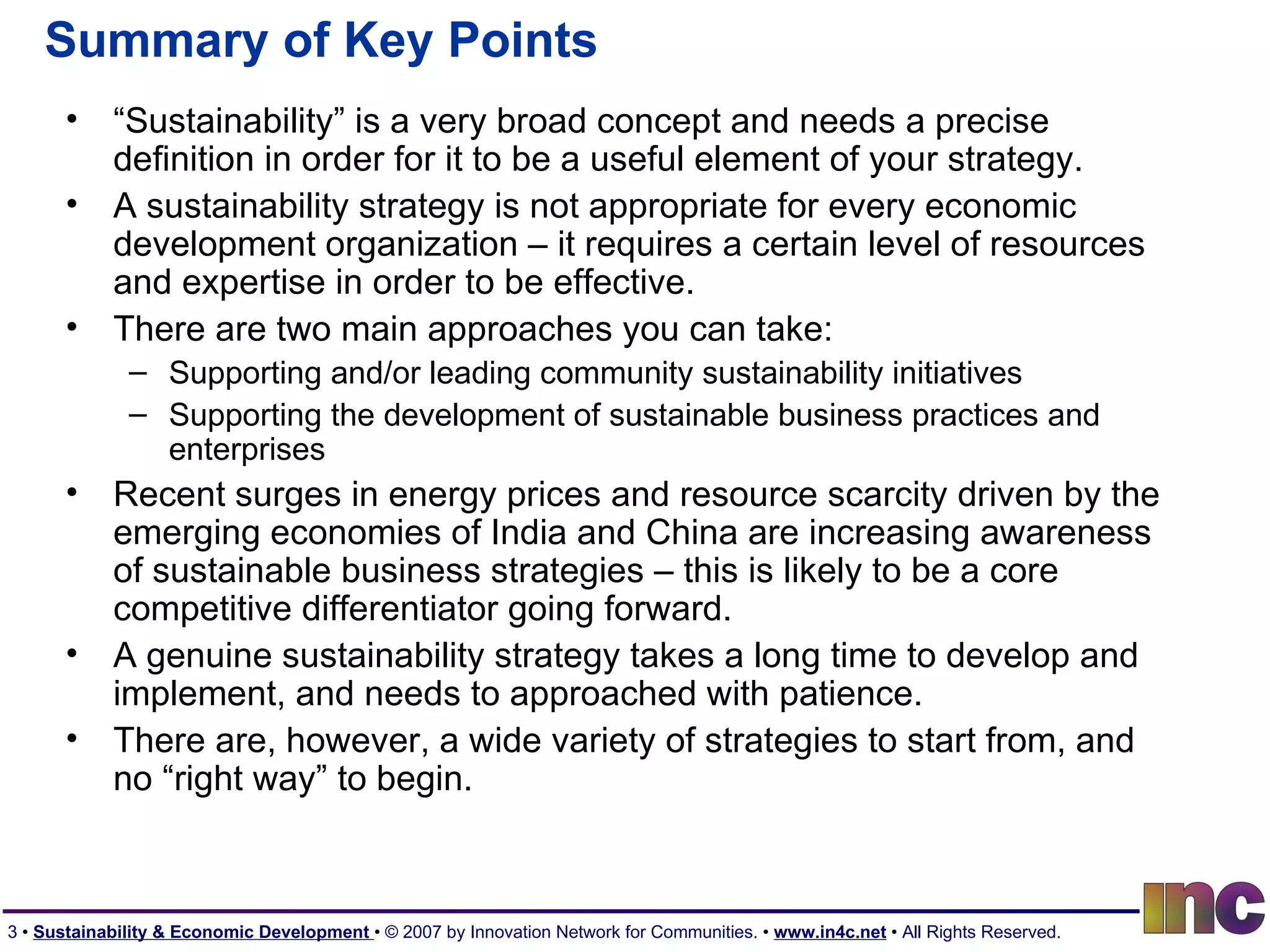 Sustainability And Economic Development | PPT