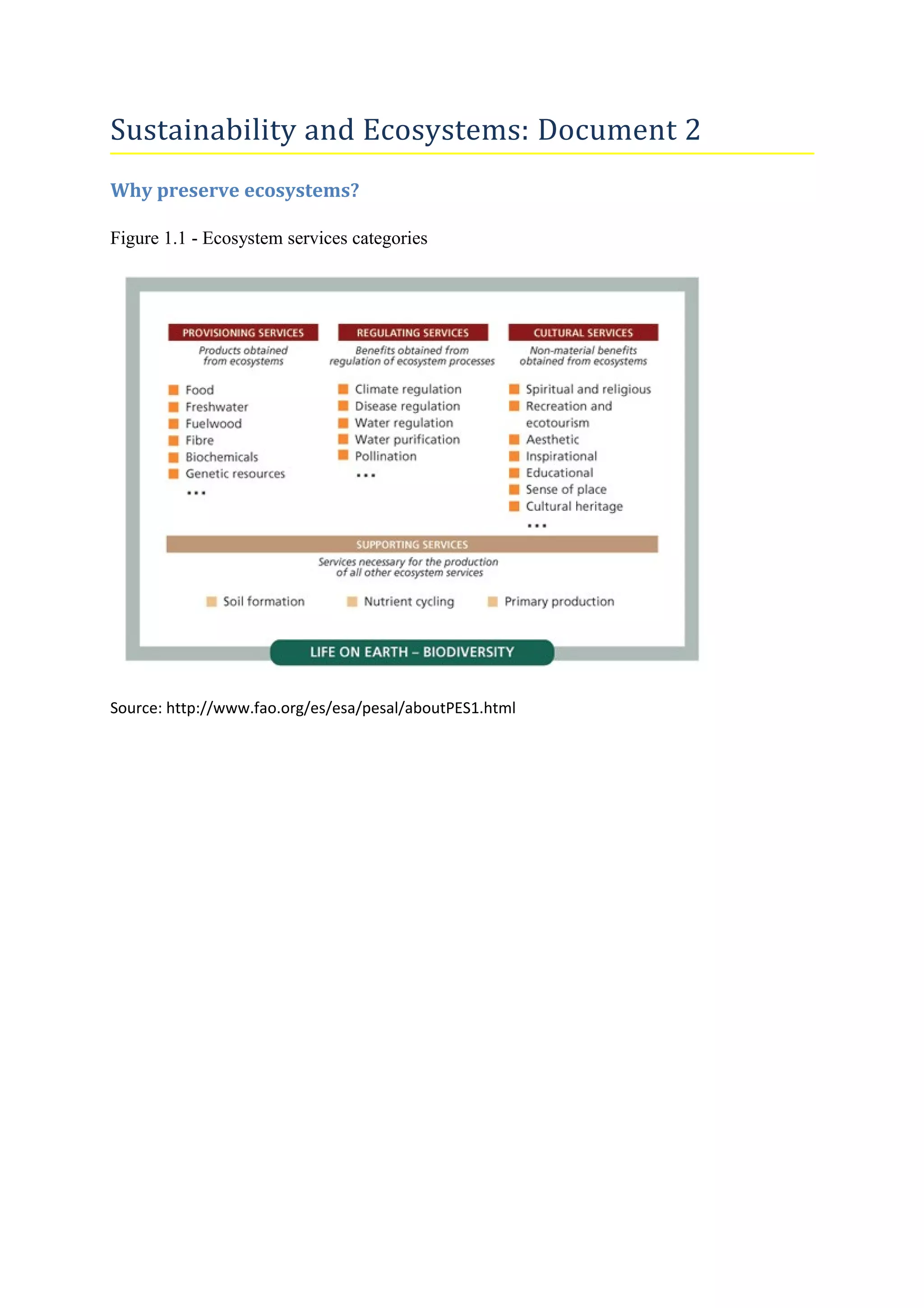 Sustainability and ecosystems 2 | DOC