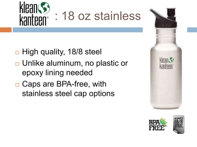 Sustainability Assessment Report – Klean Kanteen | PPTX | Food & Drink