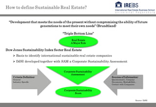 The asset allocation of sustainable real estate | PDF