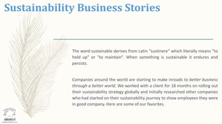 Sustainability business stories | PPTX