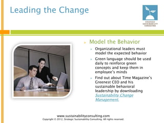 Sustainability Change Management: We've Had the Green Audit...Now What ...