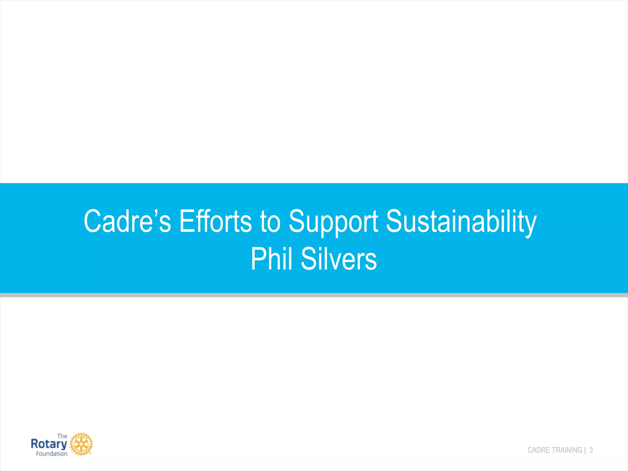 Rotary Foundation Cadre Training: Monitoring and Evaluation | PPT