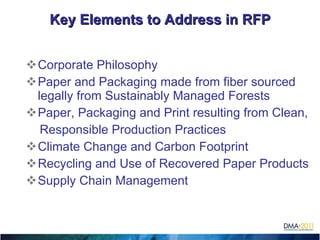 Sustainability Elements of a Responsible Request for Proposal | PPT