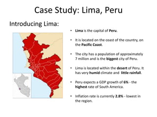 Improving Sustainable Development in Lima | PPT