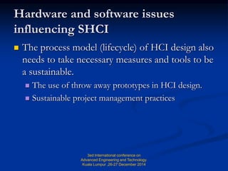 Sustainability issues in human computer interaction design-2 | PPTX