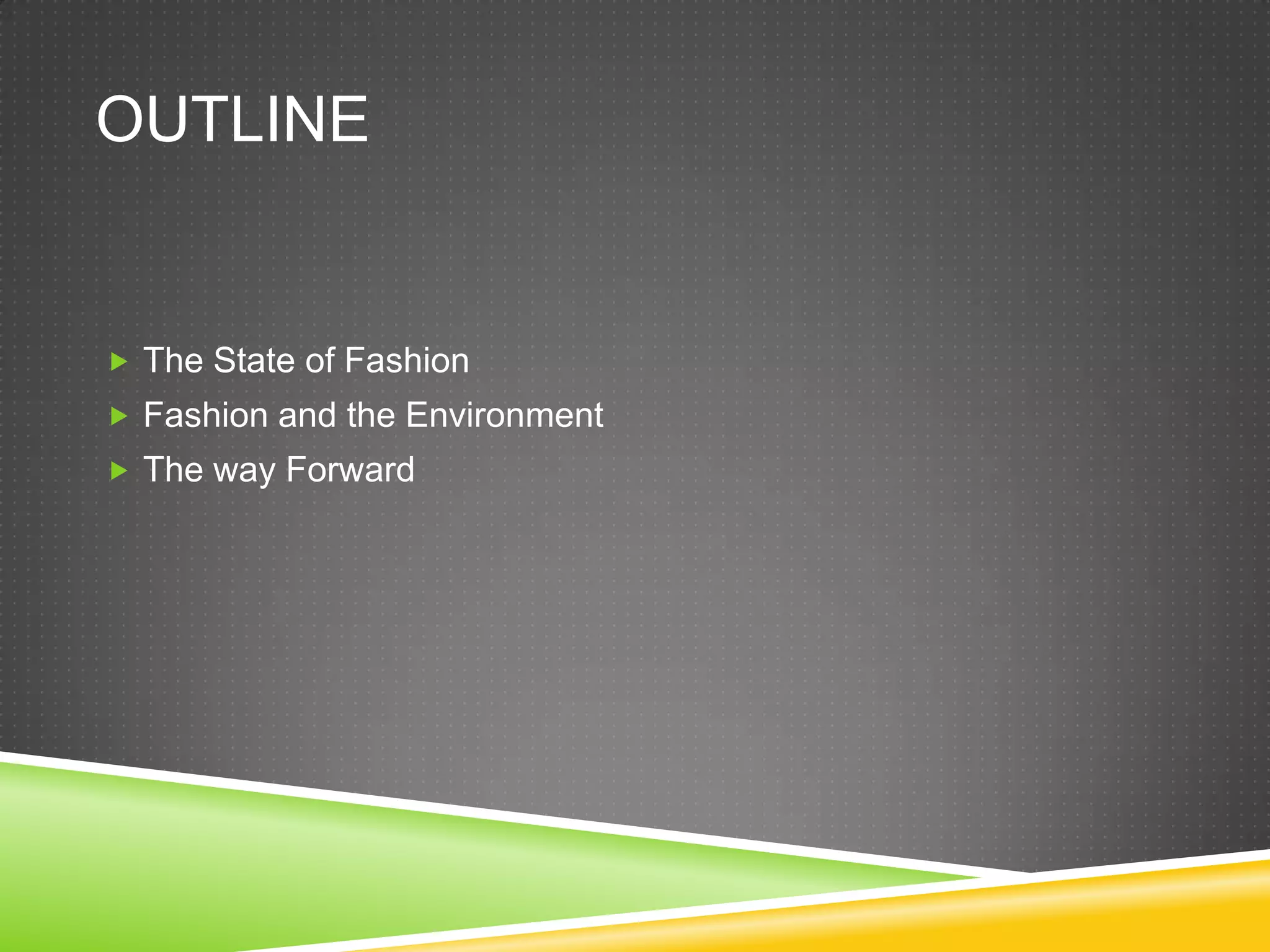 Sustainability issues in fashion | PPTX