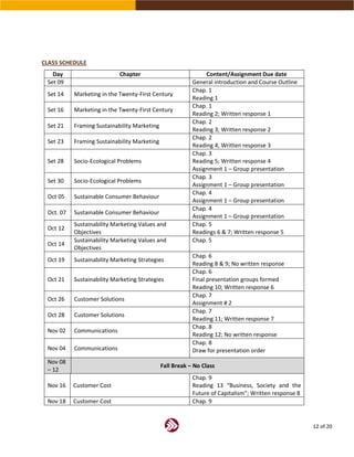 Sustainability mkt course_outline_a01 | PDF
