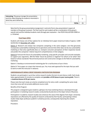 Sustainability mkt course_outline_a01 | PDF