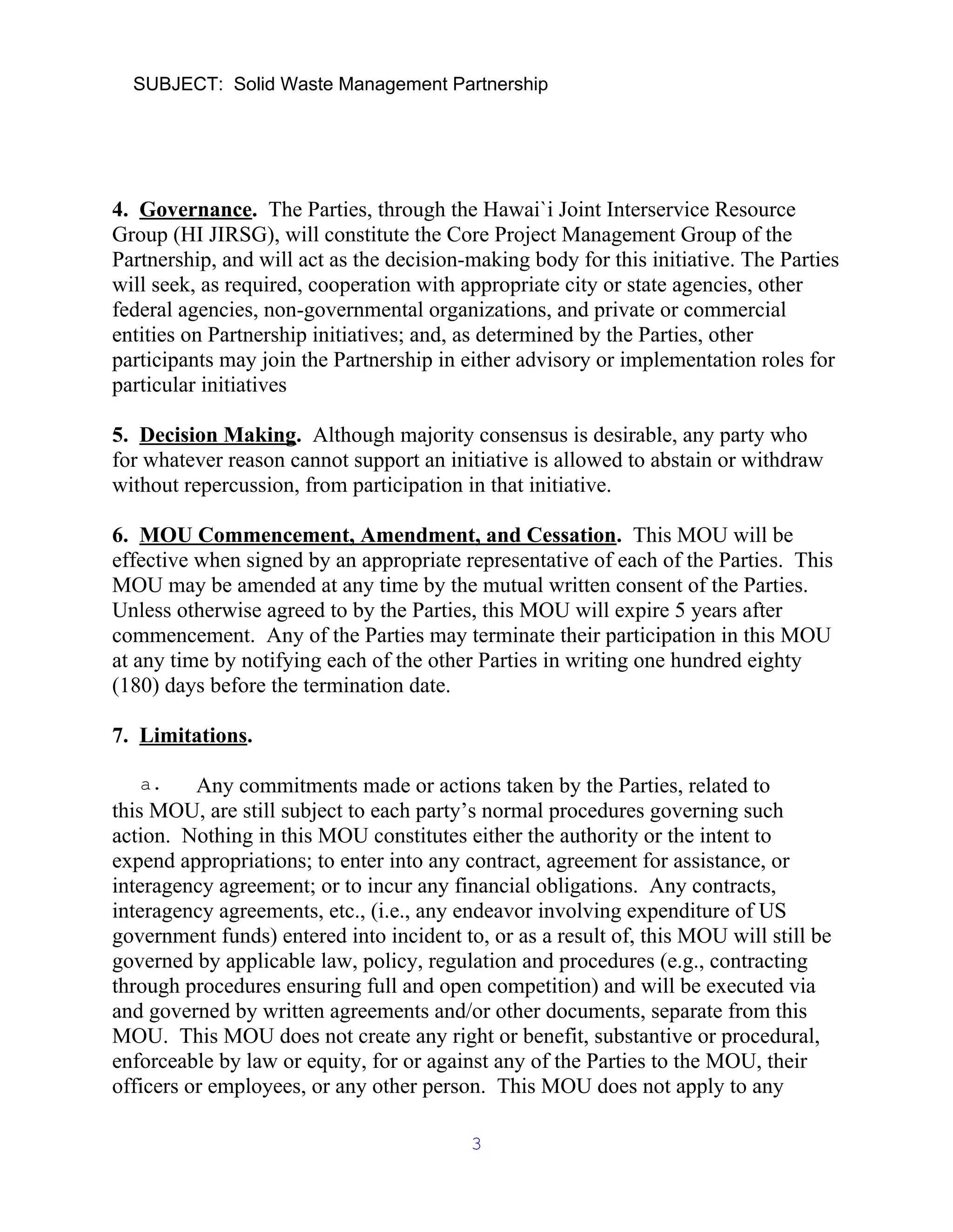 Sustainability mou | PDF