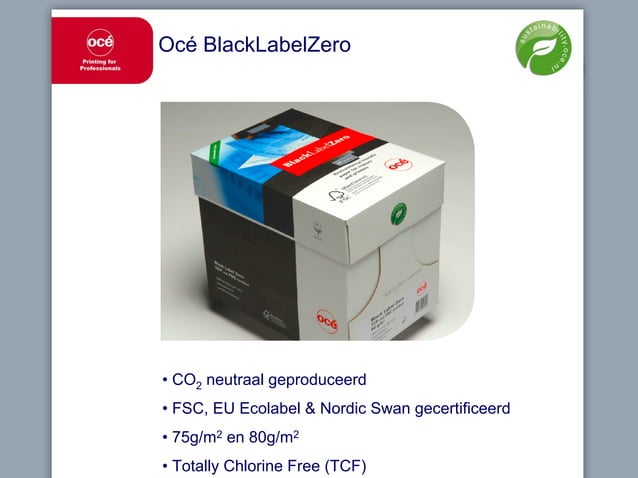 Sustainability @ Océ | PPT