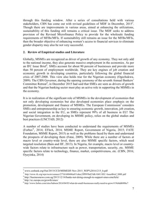 Sustainability of MSME Fund of Central Bank of Nigeria | PDF