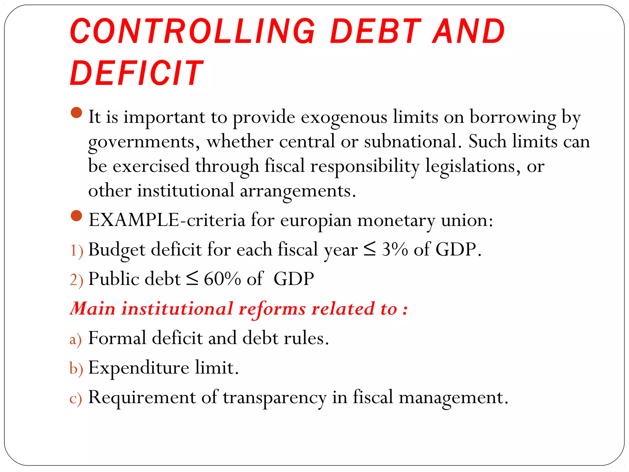 Sustainability of public debt presentation. (1) | PPT